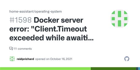 docker server error client timeout exceeded while awaiting headers