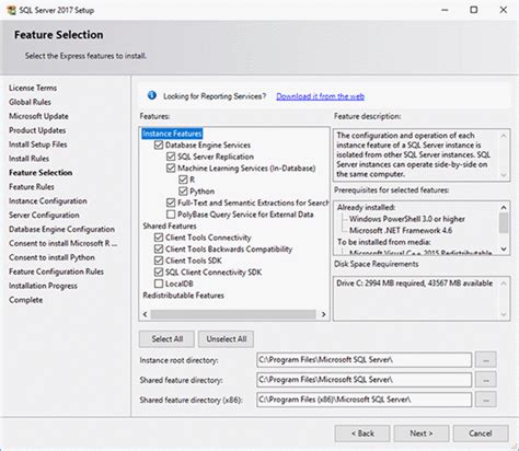 deciding to use sql server 2017 express edition