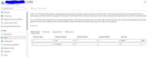 azure storage blob cors errors flutter fixes