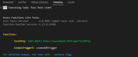 testing and debugging azure functions locally with sample events