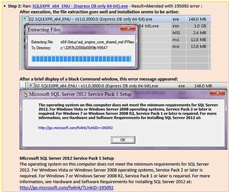 help please unable to install ms sql express 2012 on laptop