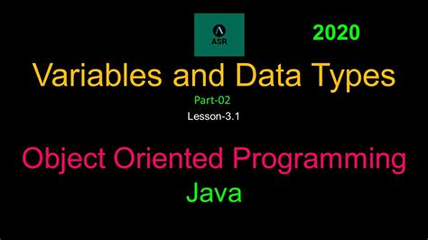 variables and data types part 02 object oriented