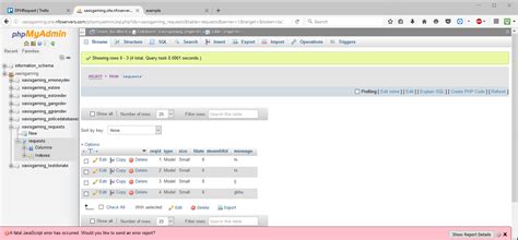 34 a fatal javascript error has occurred phpmyadmin javascript overflow