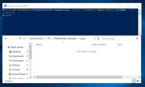 powershell delete folder or file how to delete folders and files in ps