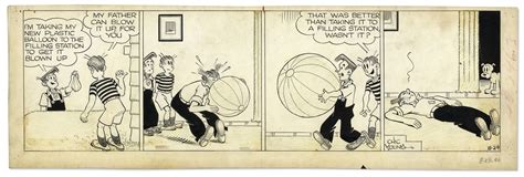 Lot Detail Chic Young Hand Drawn Blondie Comic Strip From 1946