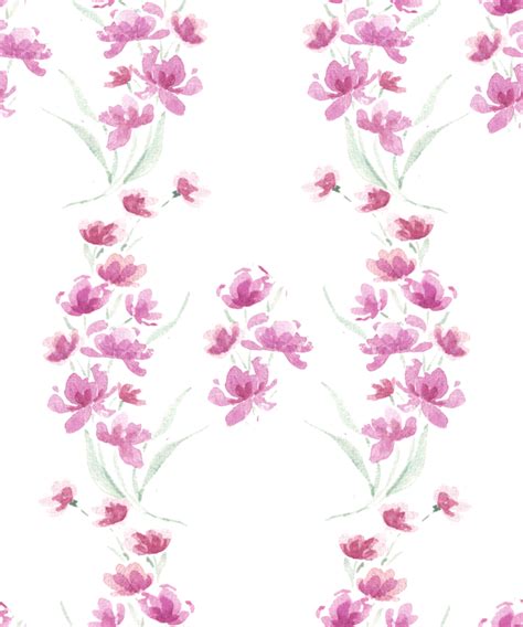 Purple Rose Watercolor Flower Seamless Pattern 27102682 Png