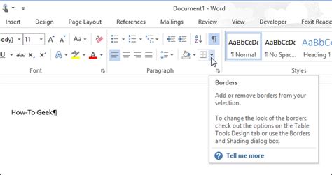 how to overline text in word