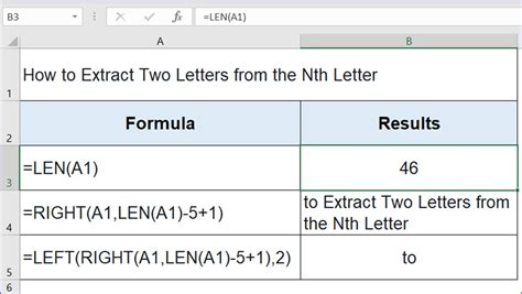 how to extract two letters from the nth letter excelnotes