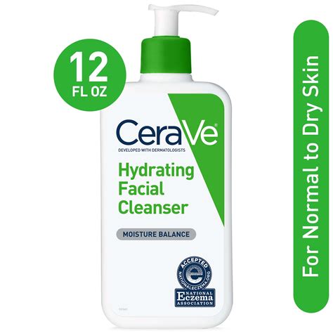 Cerave Hydrating Facial Cleanser Face Wash For Normal To Dry Skin 12