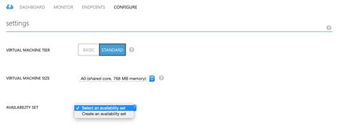 azure availability set doesn´t show in other vms