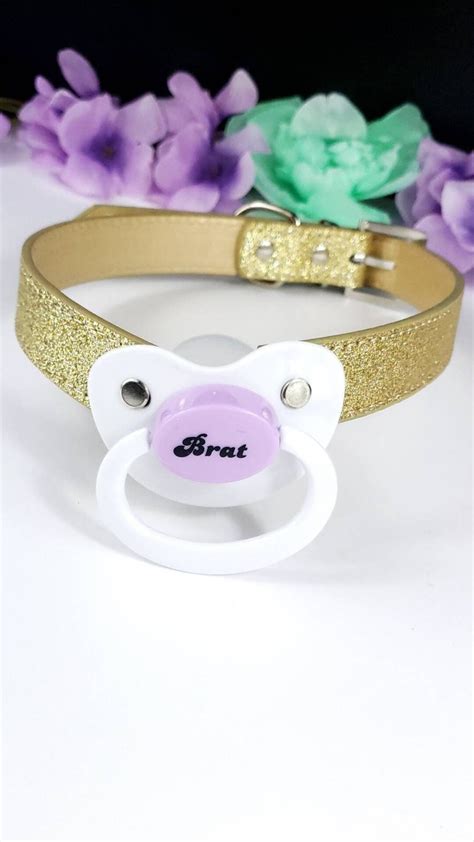 Brat Adult Pacifier Gag Abdl Pacifier With Straps Ddlg Etsy