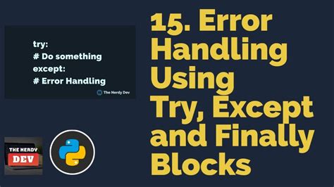error handling using try except and finally blocks