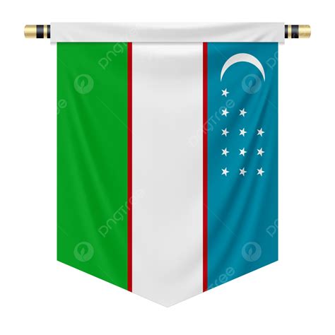 Gambar Panji Dengan Bendera Nasional Uzbekistan Bendera Kebangsaan