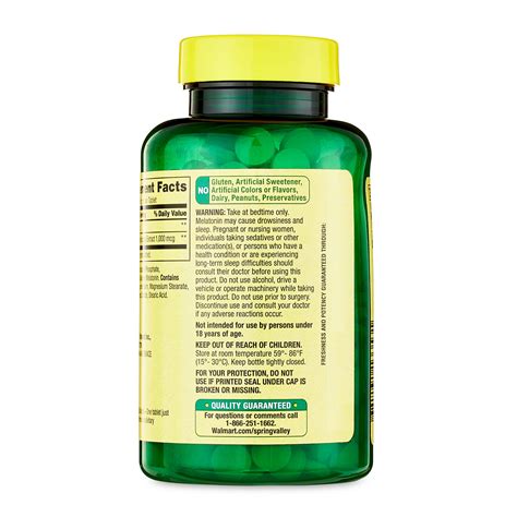Spring Valley Extra Strength Melatonin Tablets Dietary Supplement 10