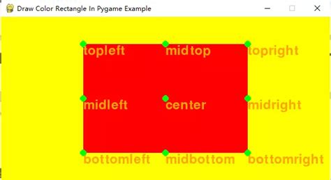 how to draw a color rectangle in pygame