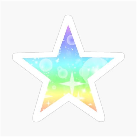 Kawaii Magical Pastel Rainbow Star Sticker For Sale By Bumblefuzzies