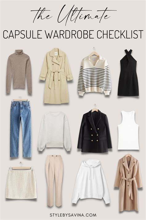 The Ultimate Capsule Wardrobe Checklist 2023 Style By Savina Atelier