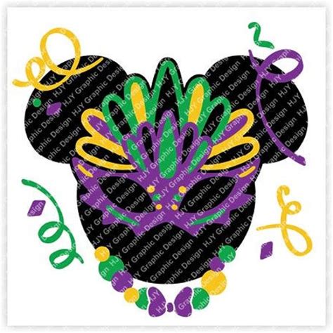 Mardi Gras New Orleans Carnival Minnie Mouse Head Icon Etsy