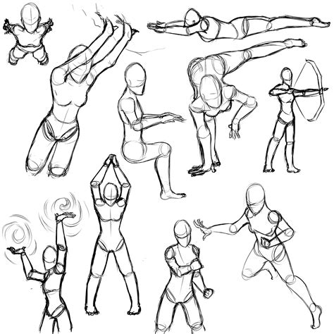 Female Action Poses By Sefti On Deviantart Drawing Poses Female