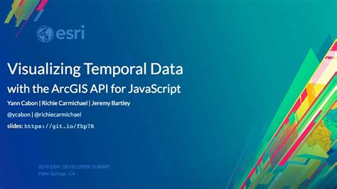 visualizing temporal data with the arcgis api for javascript youtube