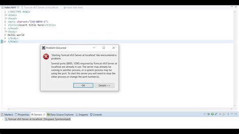 starting tomcat v9 0 at localhost has encountered a problem youtube
