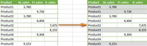 alternating row color and column shading in excel banded rows and