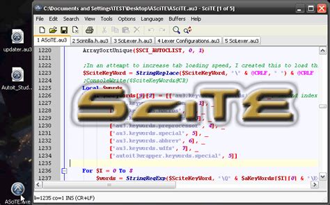 scite clone autoit scite impostor autoit example scripts autoit