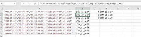 excel to auto remove duplicates before sum in csv based on url paramter