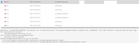 reactjs azure web deploy error 500 30 ancm in process start