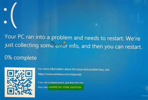 unexpected store exception 0x00000154 bsod on windows