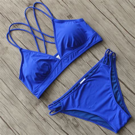 Swimwear Women Bikini 2018 Sexy Push Up Swimsuit Female Plus Size Solid