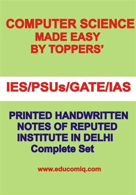 computer science made easy by toppers class notes for gate