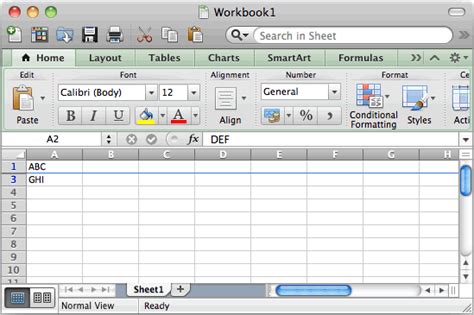 ms excel 2011 for mac hide a row