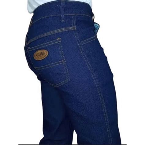 Calça Jeans Masculina Elastano Lycra Tradicional Azul Escuro Preta
