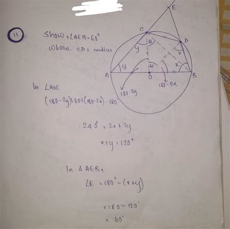 Ab Is A Diameter Of The Circle Cd Is A Chord Equal To The Radius Of The