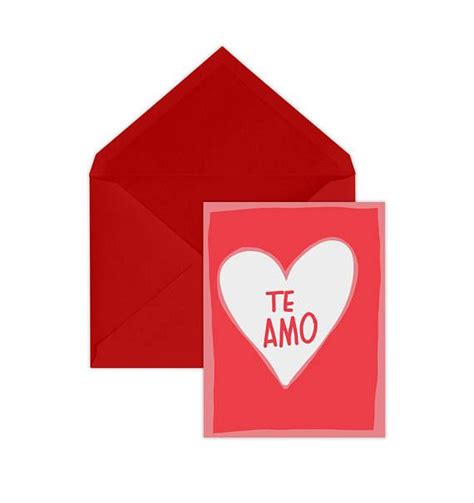 I Love You Card Te Amo Love Spanish Card Greeting Card Etsy Cards