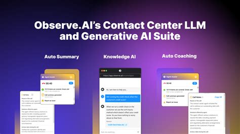 Observe Ai Unveils 30 Billion Parameter Contact Center Llm And A