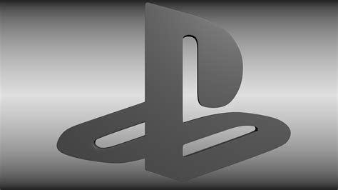 playstation logo free 3d model obj 3ds fbx blend dae