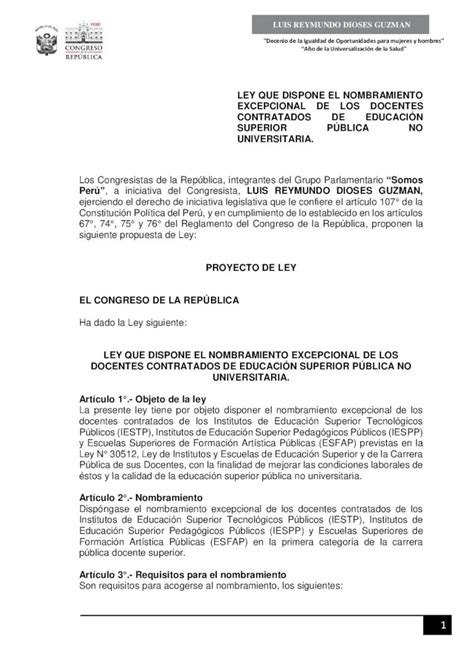 Pdf Ley Que Dispone El Nombramiento Excepcional De Los … · 2020 8