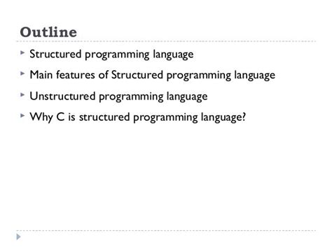 lecture 5 structured programming language