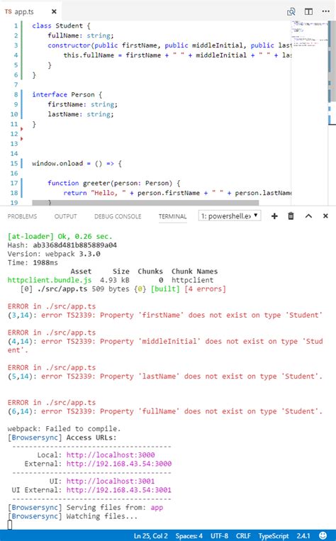 javascript typescript ts2339 property doesn t exist on type class