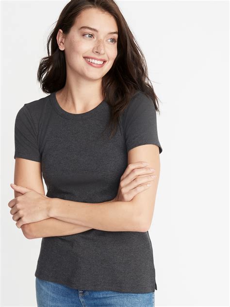Slim Fit Fine Gauge Rib Knit Tee For Women Old Navy Tees For Women