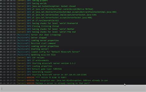 minecraft server error failed to bind to port apex hosting