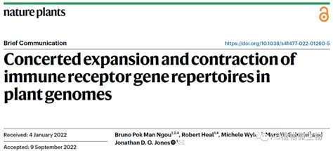 Nature Plants 英国塞恩斯伯里实验室研究揭示植物免疫受体的协同共进化机制！ 知乎