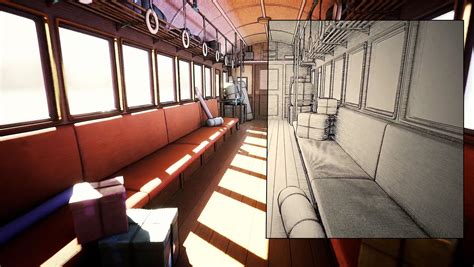 spirited away ue4 hatching shader 3dart