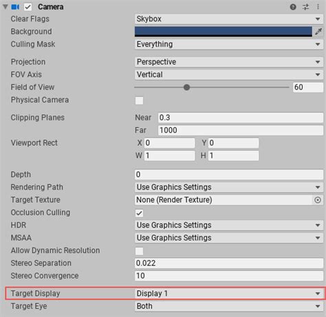 camera unity manual