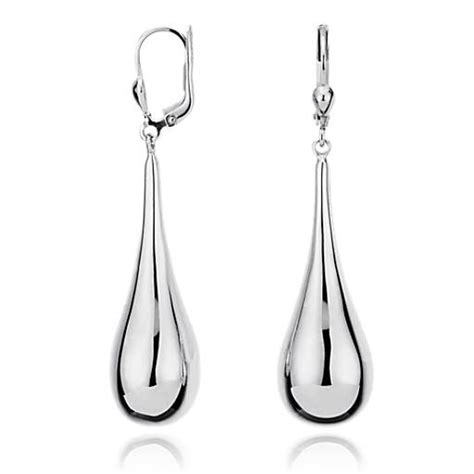 Large Teardrop Earrings In Sterling Silver Blue Nile