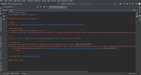 android error execution failed for task react native firebase app hot