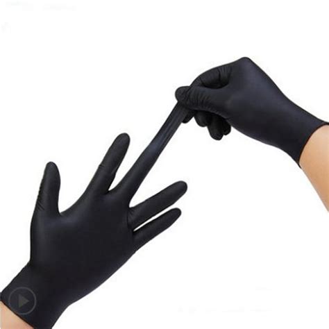 medical glove black 10 pairs sq356 smtaste