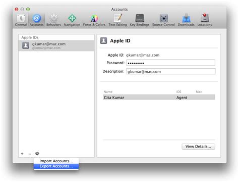 xcode how to export a developer profile in order to import it on